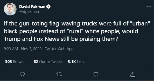 David Pakman @ If the gun-toting flag-waving trucks were full of "urban ...