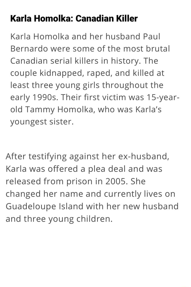 Karla Homolka: Canadian Killer Karla Homolka and her husband Paul ...