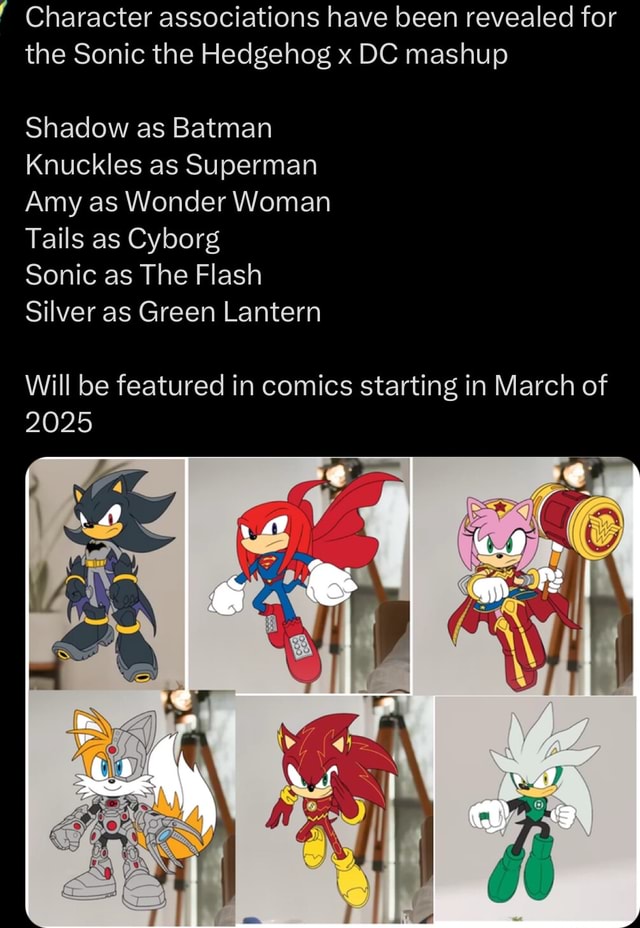Character associations have been revealed for the Sonic the Hedgehog x ...