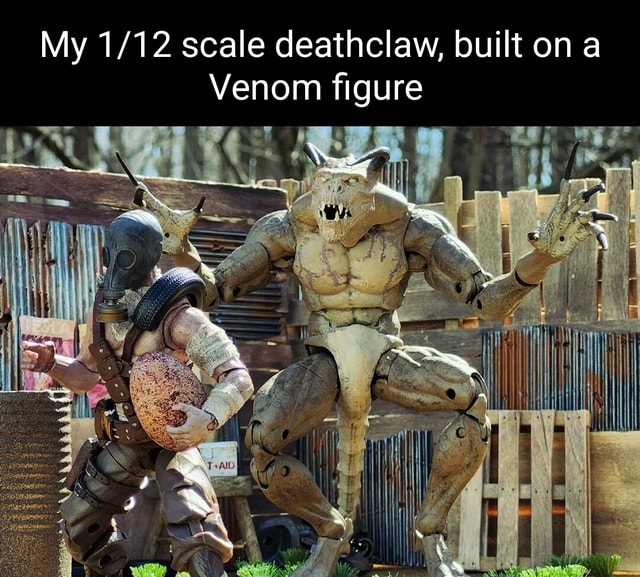 My scale deathclaw, built on a Venom figure - iFunny