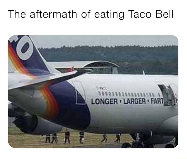 The aftermath of eating Taco Bell LARGER - iFunny