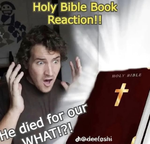 Holy Bible Reaction! HOLY BIBLE - iFunny