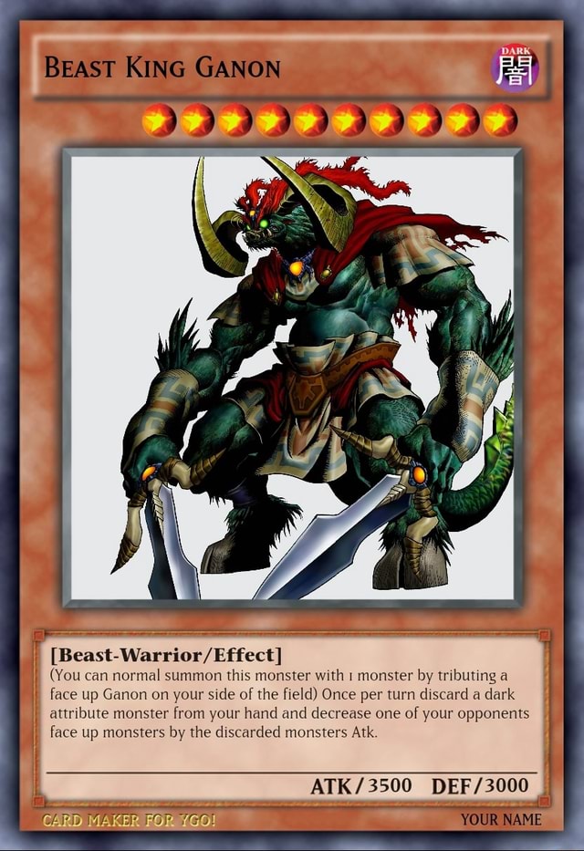 Beast KING GANON LI Ad DARK (You can normal summon this monster with 1 ...