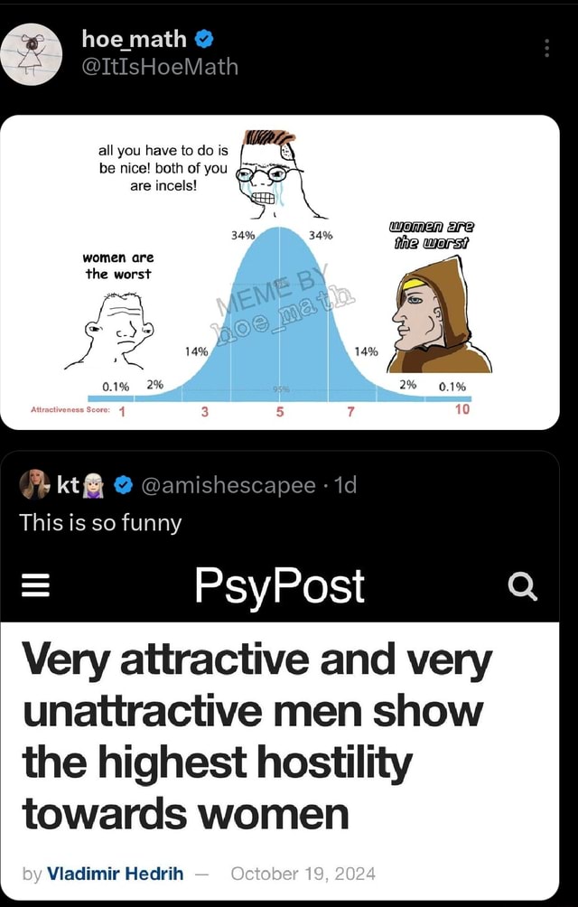 Hoe math @ @ItIsHoeMath all you have to do is be nice! both of you are ...