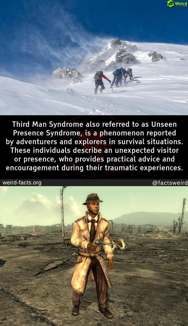 Third Man Syndrome also referred to as Unseen Presence Syndrome, is a ...