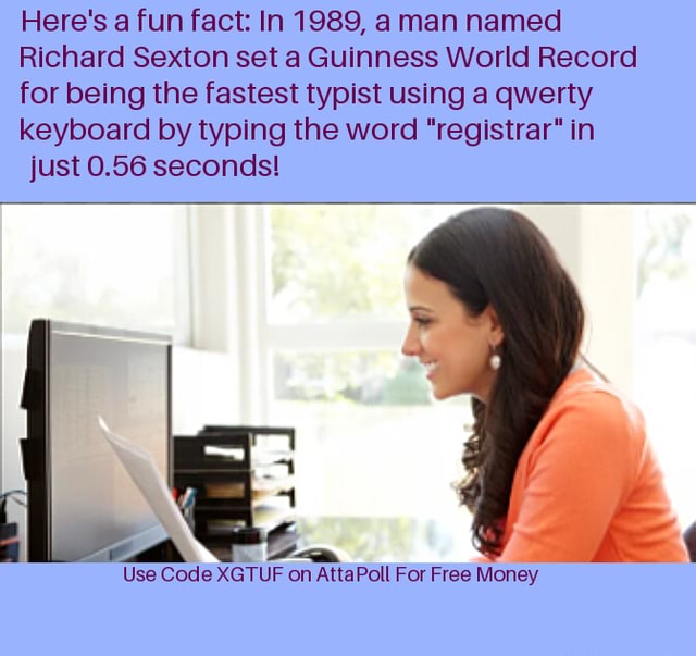 Here's a fun fact: In 1989, man named Richard Sexton set a Guinness ...