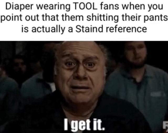 Diaper wearing TOOL fans when you point out that them shitting their ...