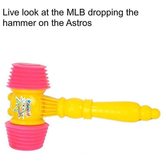 Live look at mlb dropping the hammer on the cheating Astros. - Live ...