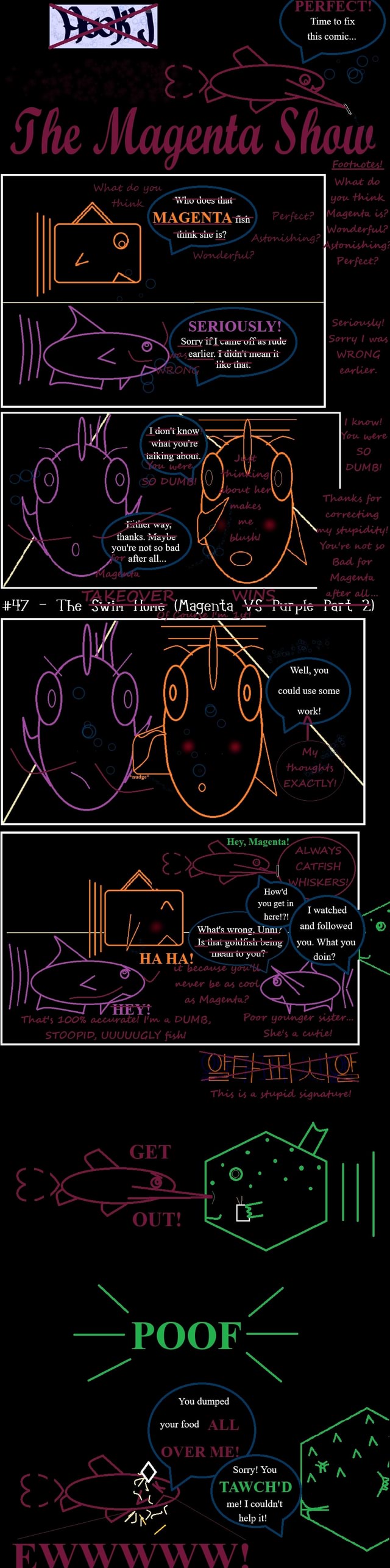 PERFECT Time to fix this comic... Footnotes! What do you think Magenta ...