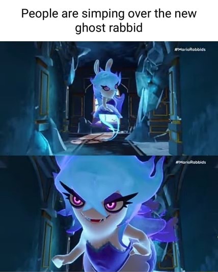 People are simping over the new ghost rabbid - iFunny