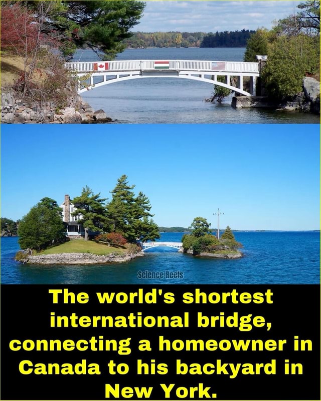 The world's shortest international bridge, connecting a homeowner in ...