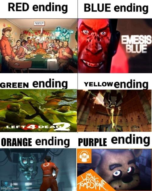 RED ending I BLUE ending - iFunny