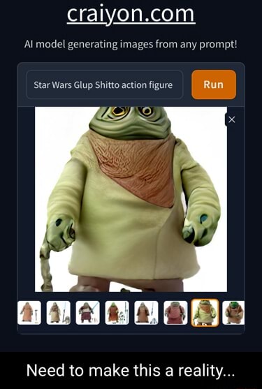 Al model generating images from any prompt! Star Wars Glup Shitto ...
