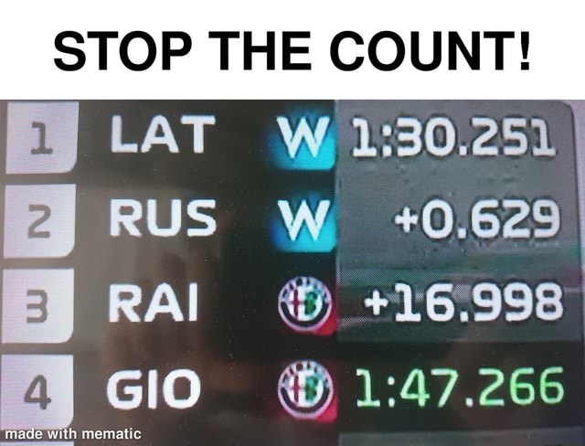 STOP THE COUNT! - iFunny