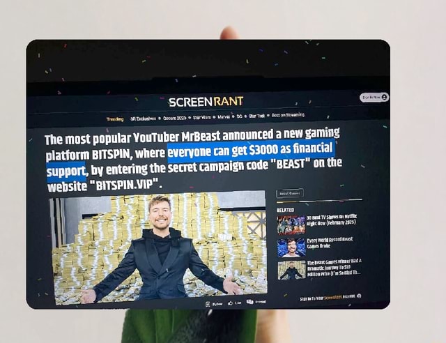 SCREEN RANT 2025 Marvel The most popular YouTuber MrBeast announced ...