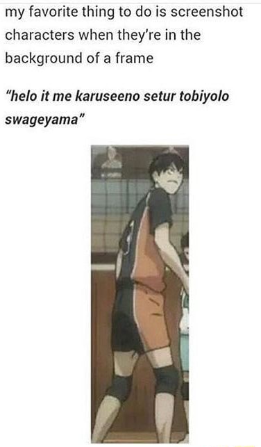 My favorite thing to do is screenshot characters when they're in the ...