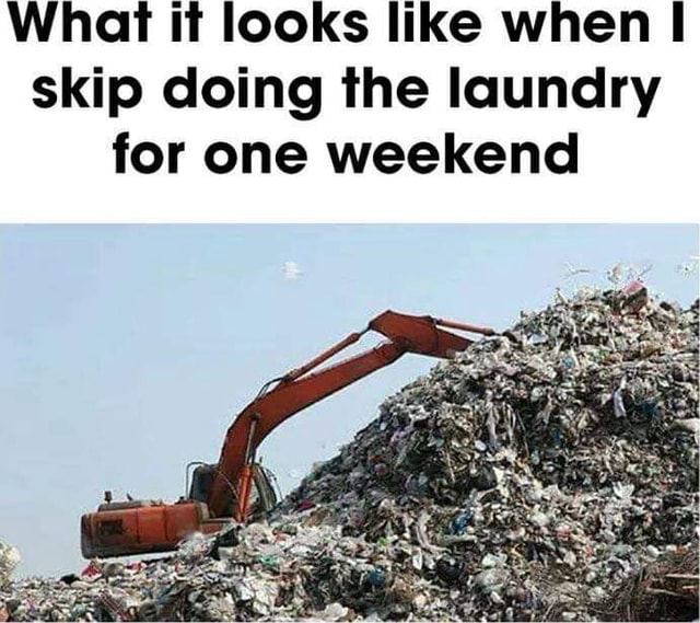 What it looks like when I skip doing the laundry for one weekend ...