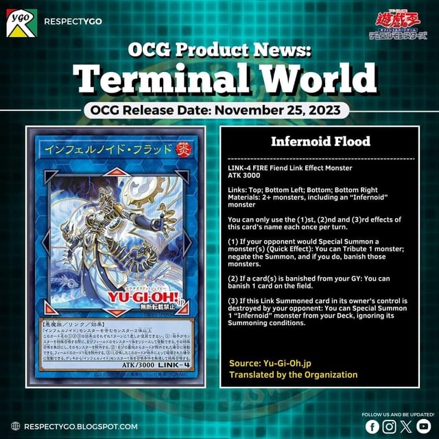 AN RESPECTYGO aN OCG Product News: e a Terminal World OCG Release Date ...