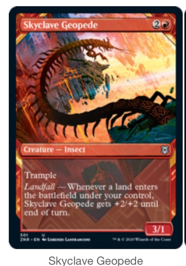 Skyclave Creature - Insect Trample Landfall - Whenever a land enters ...