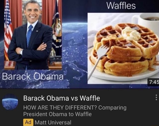 SITE Barack Obama vs Waffle a HOW ARE THEY DIFFERENT? Comparing ...