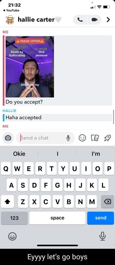 YouTube hallie carter @ > Me TRADE OFFER Death by Sutfocating _pleasure ...