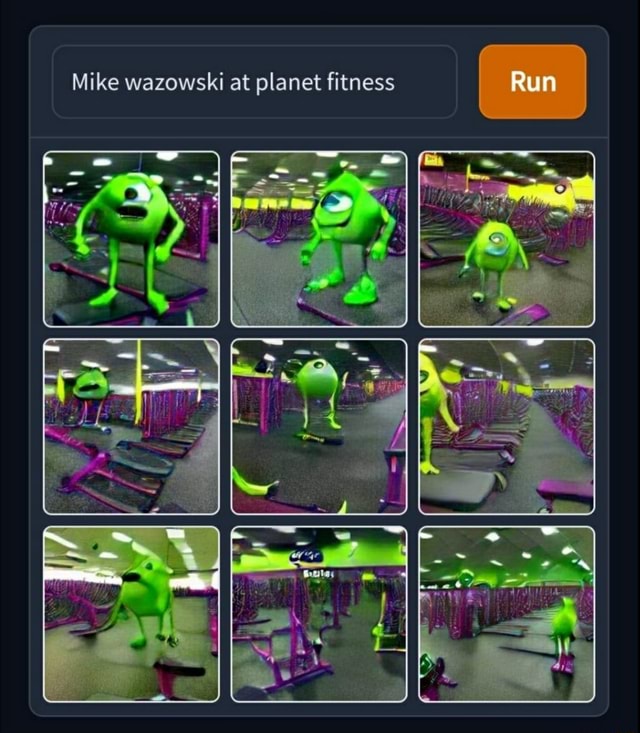 Run Mike wazowski at planet fitness - iFunny