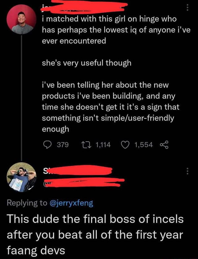 Matched with this girl on hinge who has perhaps the lowest iq of anyone ...