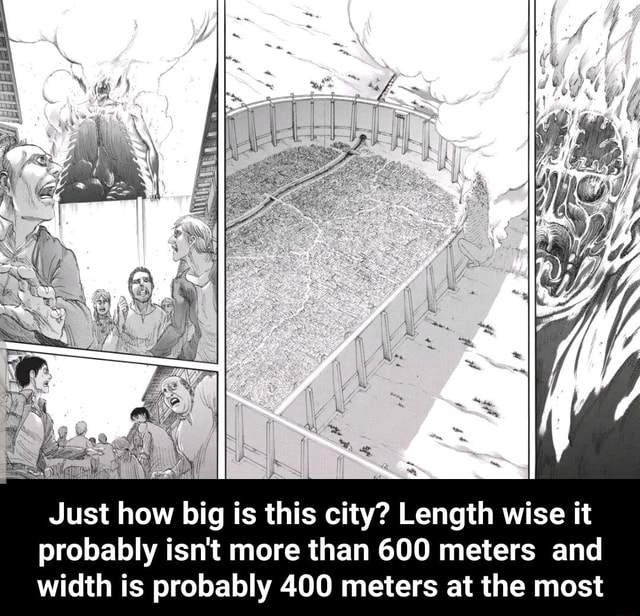 Just how big is this city? Length wise it probably isn't more than 600 ...
