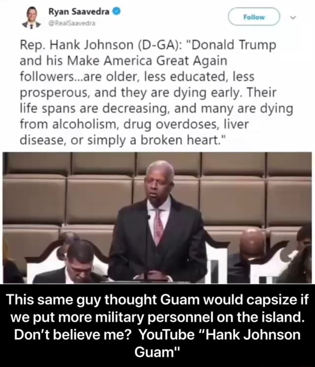 This same guy thought Guam would capsize if we put more military ... This same guy thought Guam would capsize if we put more military ...