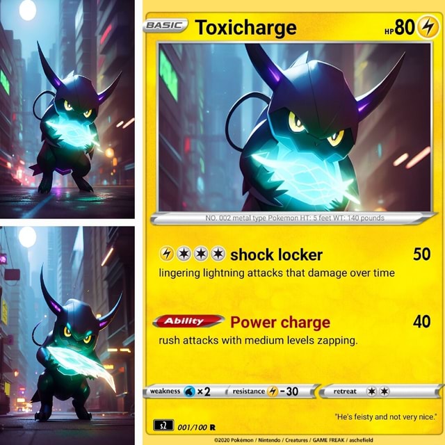 Toxicharge NO. matal Pokemon HT: feet WT: pounds 4) & shock locker 50 ...