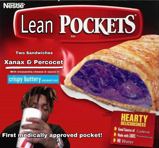Lean POCKETS Nestle' Two Sandwiches Xanax Percocet With mozzarella ...