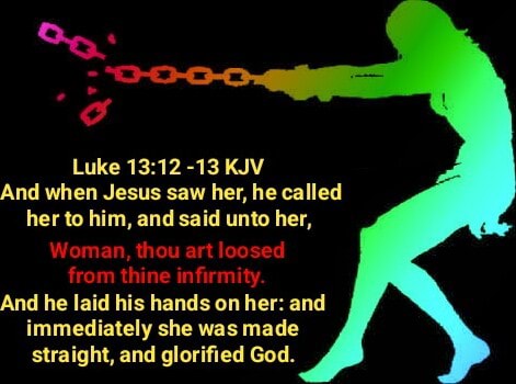 Luke -13 KJV And when Jesus saw her, he called her to him, and said ...