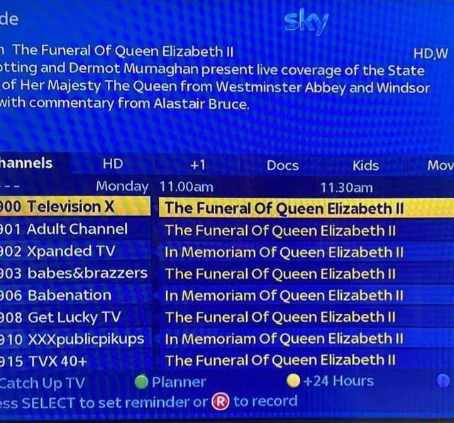 De sky The Funeral Of Queen Elizabeth II HDW. tting and Dermot ...