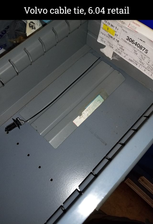 Volvo cable tie, 6.04 retail - iFunny