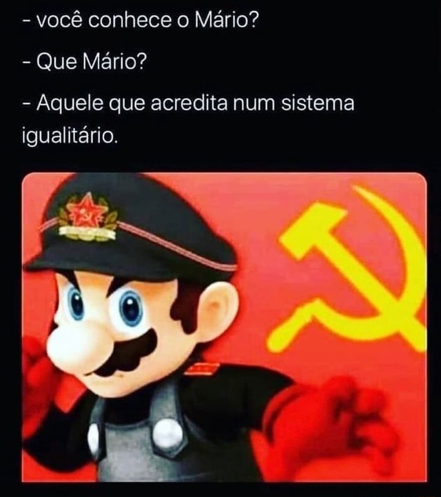 Você Conhece O Mário Que Mário Aquele Que Acredita Num Sistema Igualitário Ifunny