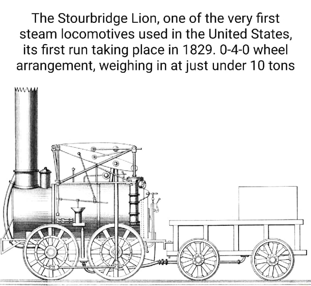 The Stourbridge Lion, one of the very first steam locomotives used in ...