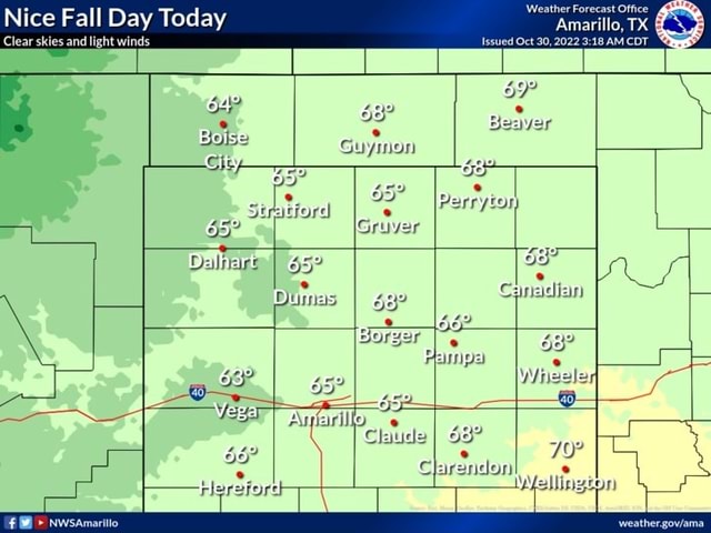 Weather Forecast Office Nice Fall Day Today Amarillo, TX Issued Oct 30 ...