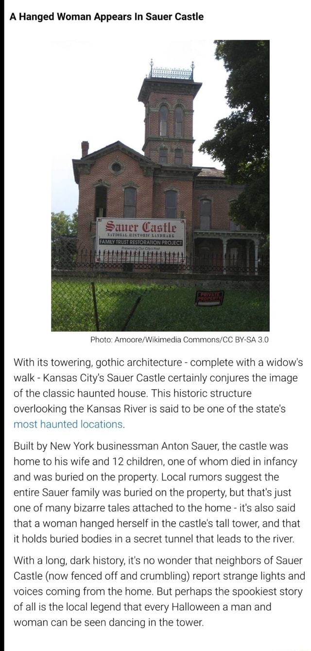 A Hanged Woman Appears In Sauer Castle Castle Photo: BY-SA 3.0 With its ...