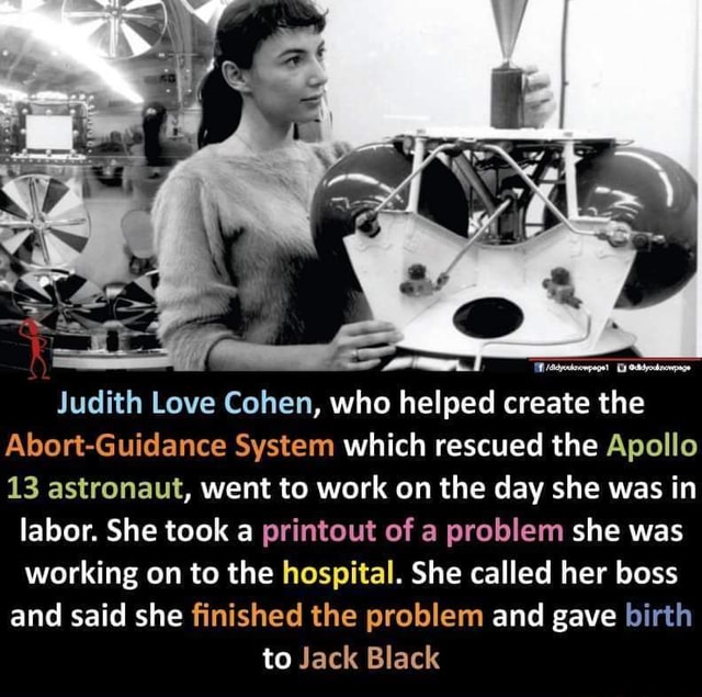 Judith Love Cohen, who helped create the Alort-Guidance System which ...
