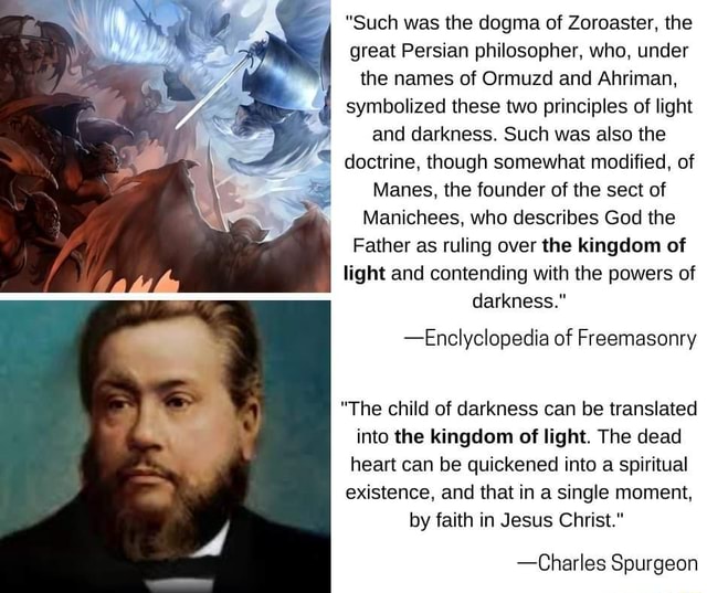 "Such was the dogma of Zoroaster, the great Persian philosopher, who ...