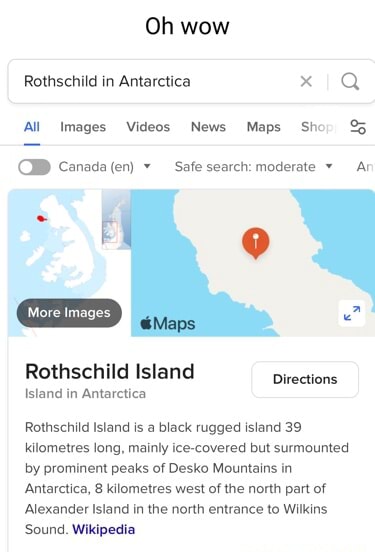 Oh wow Rothschild in Antarctica All Images Videos News Maps Sho Canada ...