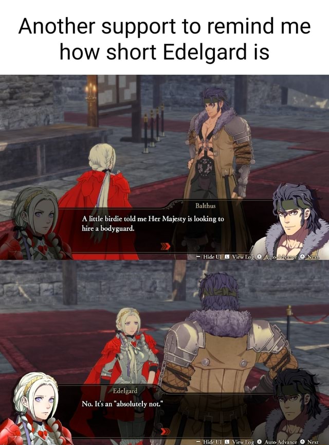 Another support to remind me how short Edelgard is Baltht A little ...