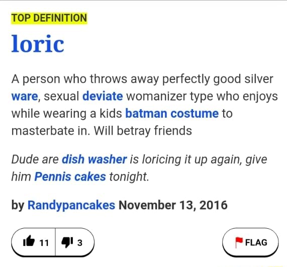 TOP DEFINITION loric A person who throws away perfectly good silver ...