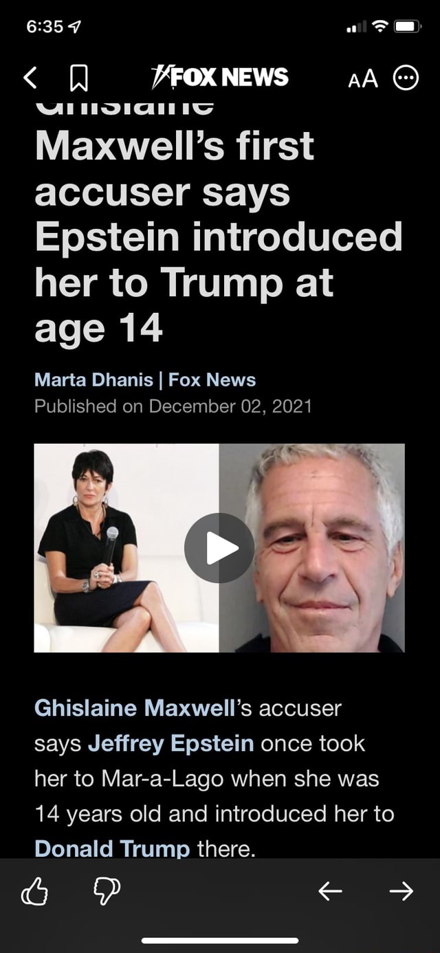 7 FOX NEWS AA Maxwell's first accuser says Epstein introduced her to ...