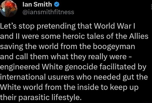 Lan Smith @ Let's stop pretending that World War I and Il were some ...