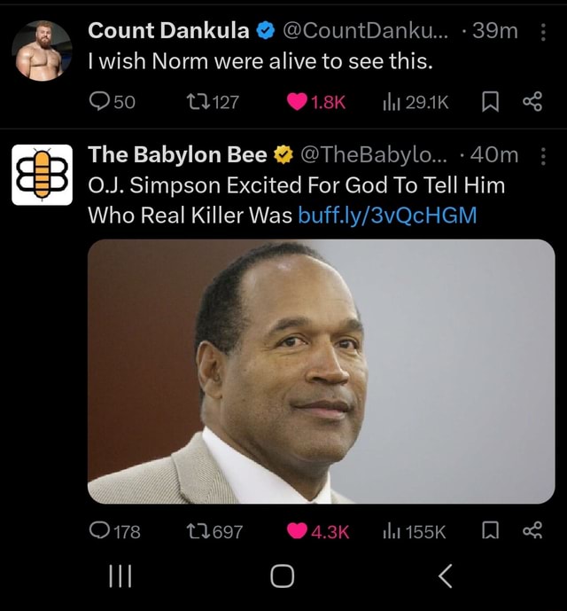 Count Dankula @ @CountDanku... I wish Norm were alive to see this. The ...