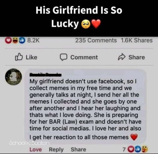 His Girlfriend Is So Lucky TOR Shares Like Comment @ Share My ...