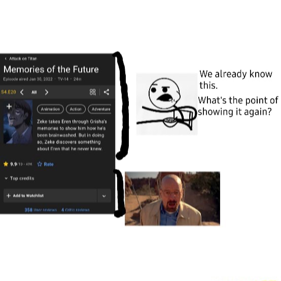 Memories of the Future We already know through this. What's the point ...