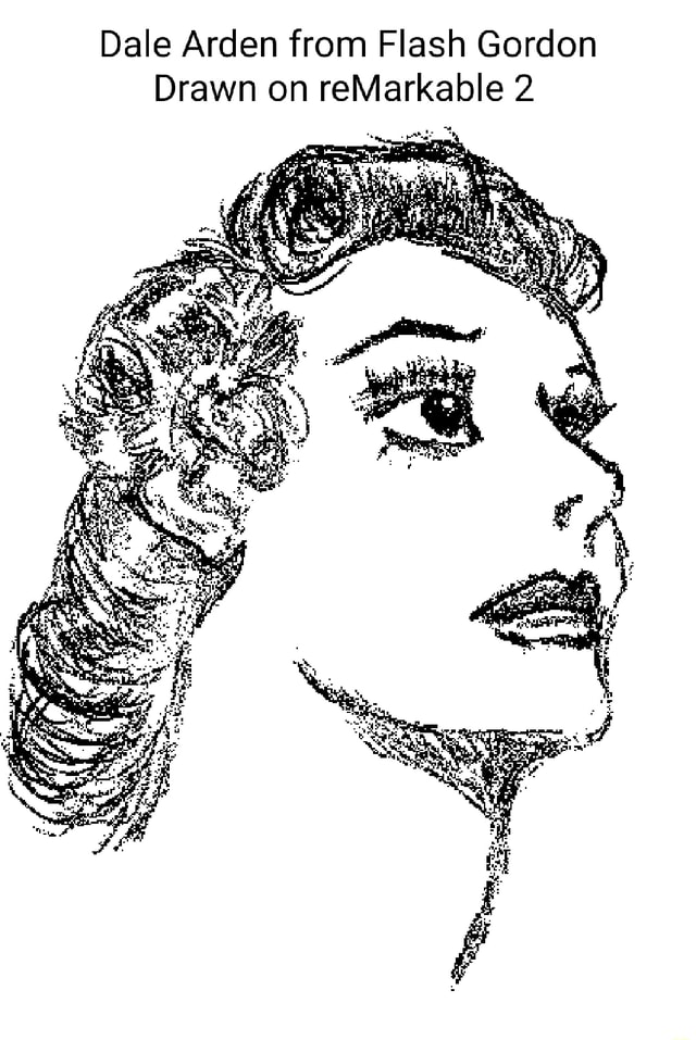 Dale Arden from Flash Gordon Drawn on reMarkable 2 - iFunny