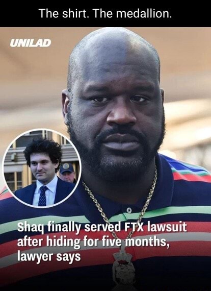 The shirt. The medallion UNILAD AN Shaq finally served lawsuit -alter ...